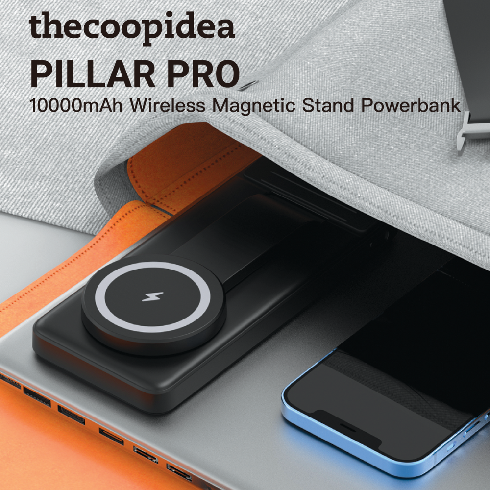 thecoopidea PILLAR PRO 10000mAh Wireless Magnetic Stand Powerbank ...